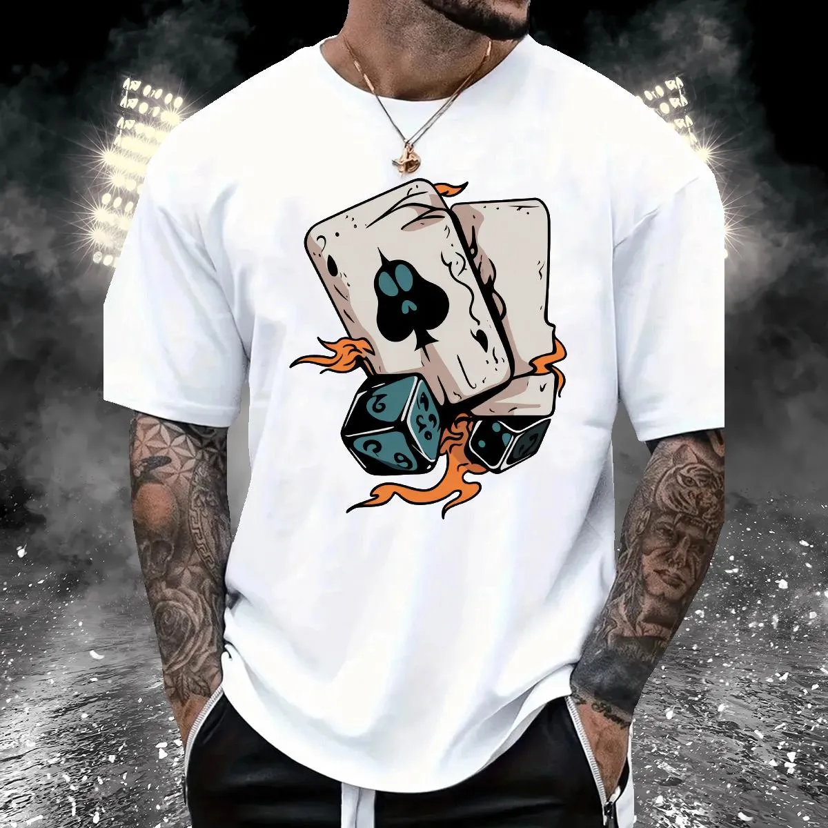 Wholesale Mens Poker Shirts DIY T Shirt: Cotton Cartoon Print Tee For ...