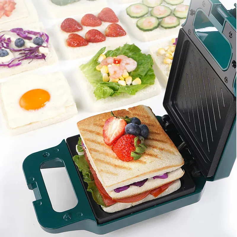 Mini Waffle Maker & Sandwich Toaster - Detachable Non-Stick Plates ...