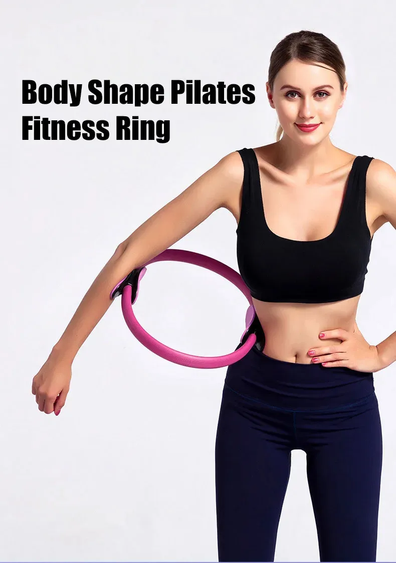 Yoga Ring & Pilates Circle: Home Fitness Resistance Hoop for Muscle ...