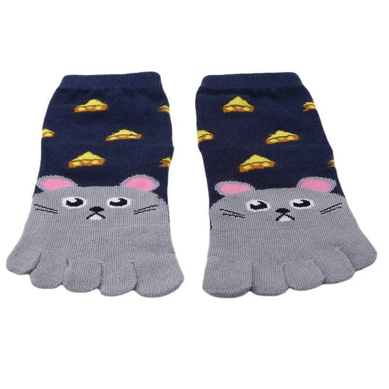 Cute Animal Toe Socks for Kids - Premium Cotton Five Finger Socks ...