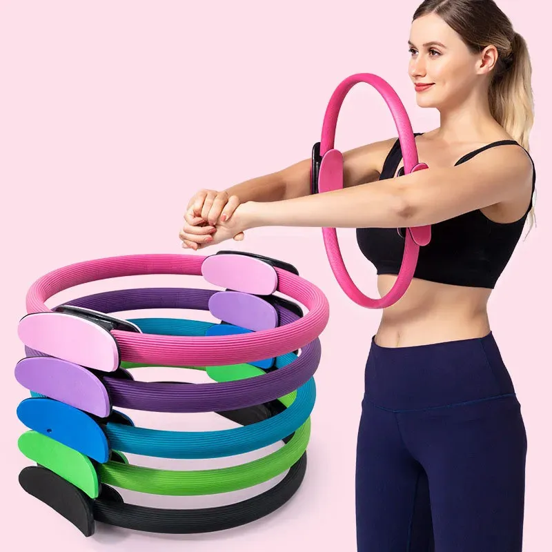 Yoga Ring & Pilates Circle: Home Fitness Resistance Hoop for Muscle ...