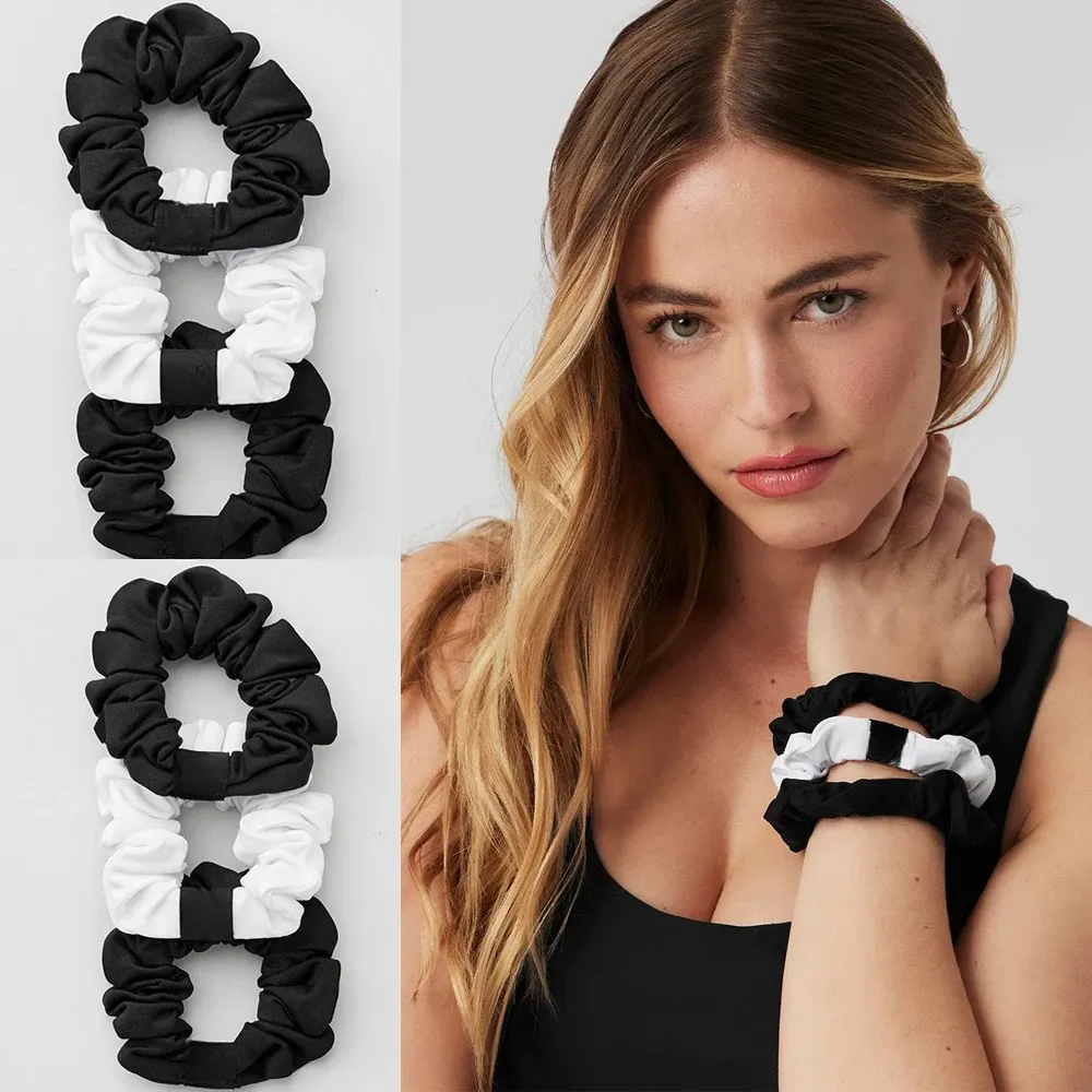 DHgate.com:Silky Satin Scrunchies for Women, Solid Color Skinny Elastic ...