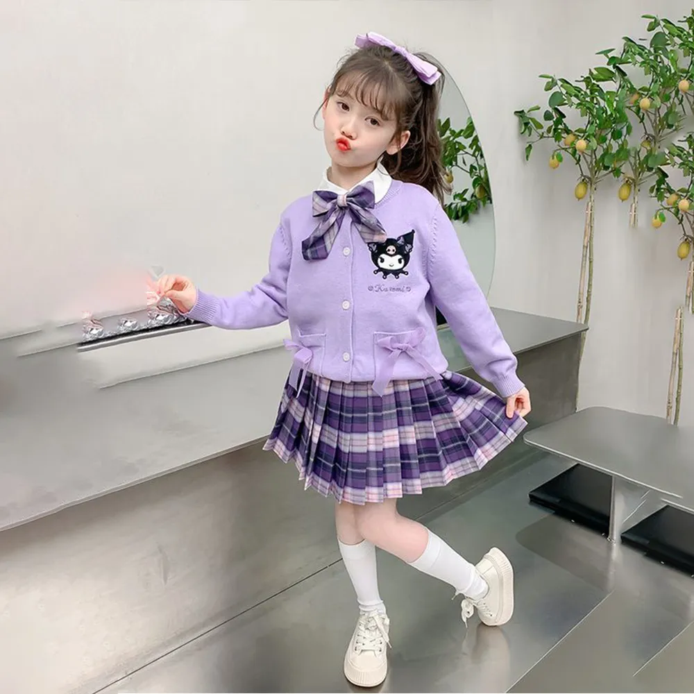 DHgate.com:Sanrioes Kuromi Cinnamoroll Anime Plaid Skirt Set - 3Pcs ...