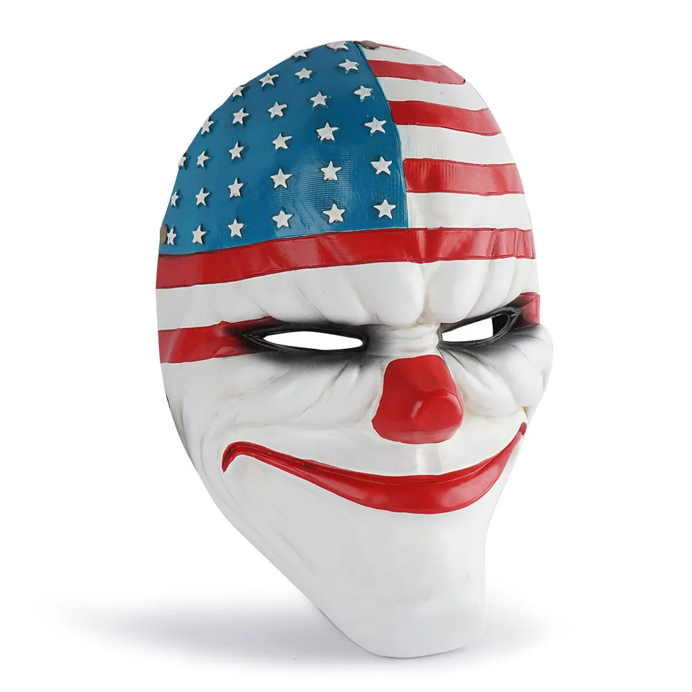 Halloween US Flag Clown Masks Scary Clowns Headgear Carnival Funny ...