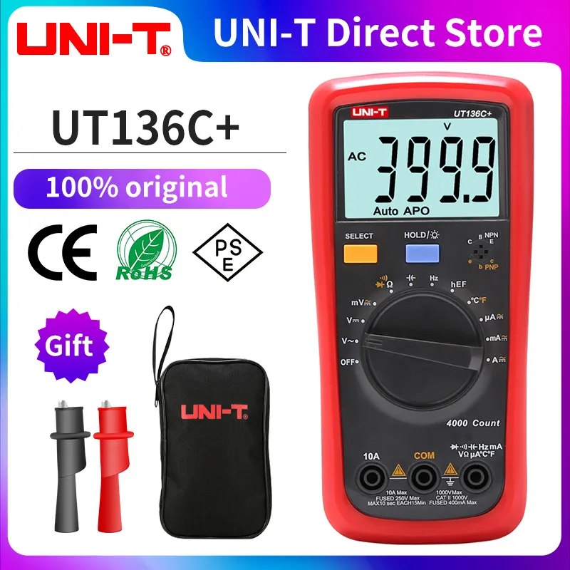 Wholesale UNI T UT136B+/UT136C+ Digital Uni T Ut61e+ Multimeter Tester ...