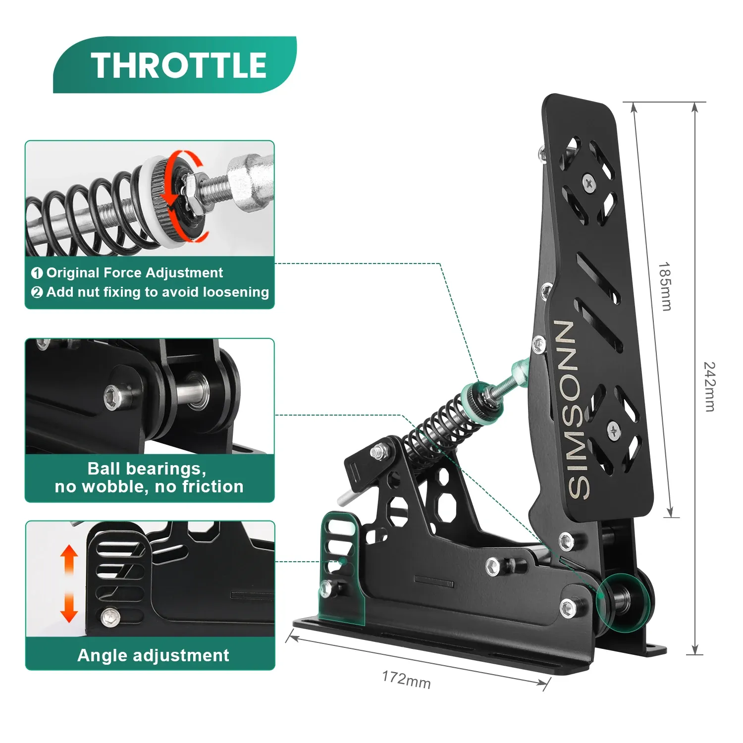 DHgate.com:SIMSONN Sim Racing Pedals - Black Hydraulic Pressure Sensor ...
