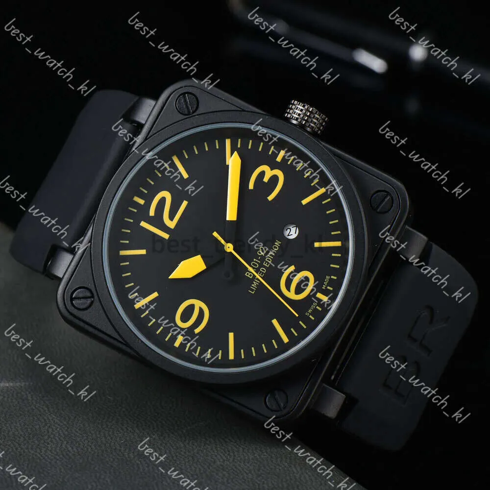 Men's Square Automatic Watch - Sporty Rubber Strap, Multifunction ...