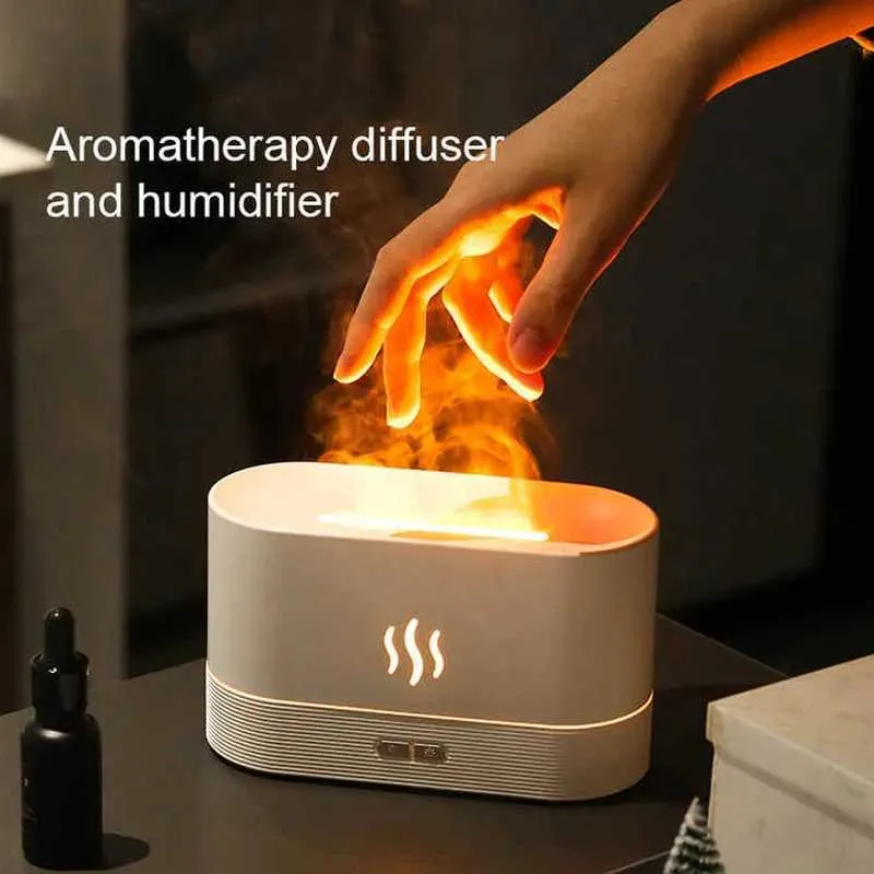 3D Flame Ultrasonic Air Diffuser With Remote Control Cool Mist Maker ...