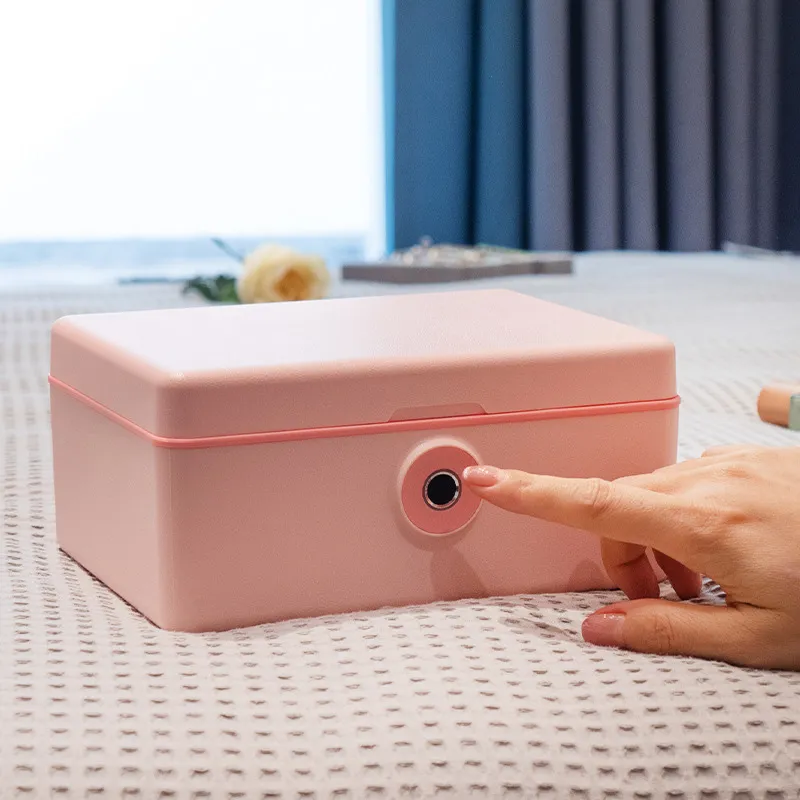 DHgate.com:Mini Fingerprint Safe Box: Secure Jewelry Cash Coin Storage ...