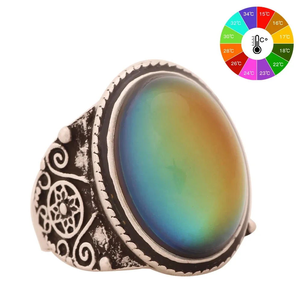 Mojo Vintage Bohemia Color Change Mood Rings For Women Temperature ...