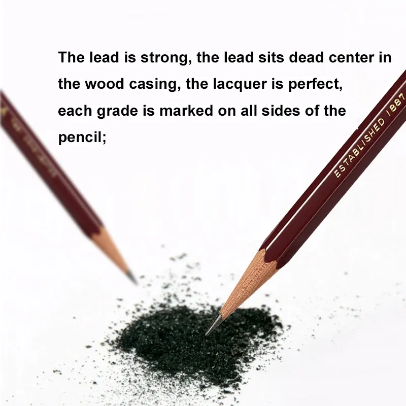 Uni Hi-Uni Graphite Sketch Drawing Pencil Set - 22 Professional Wooden ...