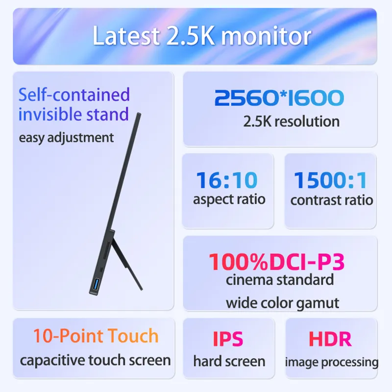 16 Inch Portable Gaming Monitor for PS5 - 2.5K HDR Travel Display from ...