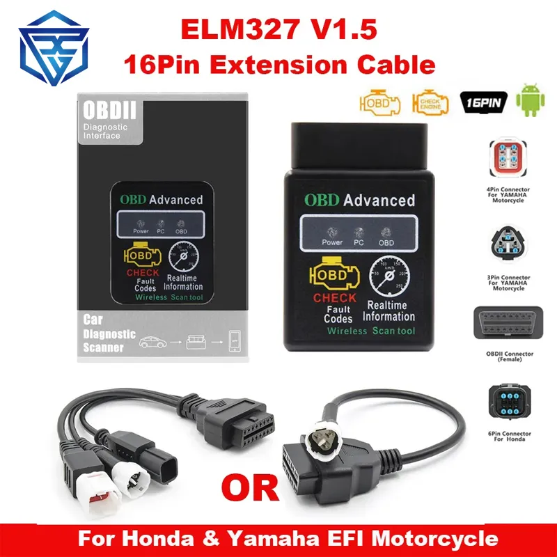 Bluetooth OBD2 Scanner: Diagnose Your Motorcycle! ELM327 V1.5 Adapter ...
