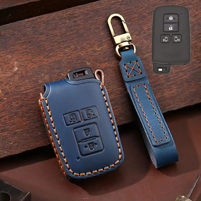 Premium Leather Car Key Case Cover for Toyota RAV4 Key Fob - Stylish ...