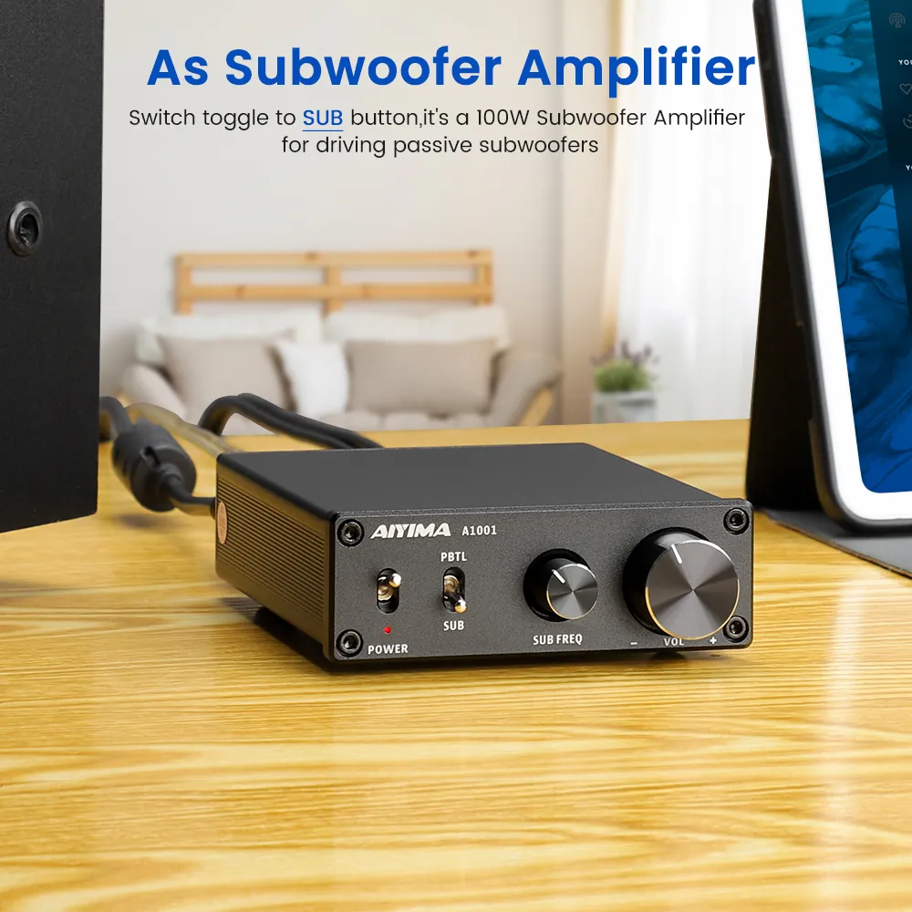 AIYIMA 100W Digital Class D Passive Subwoofer Amplifier Amplifier With ...