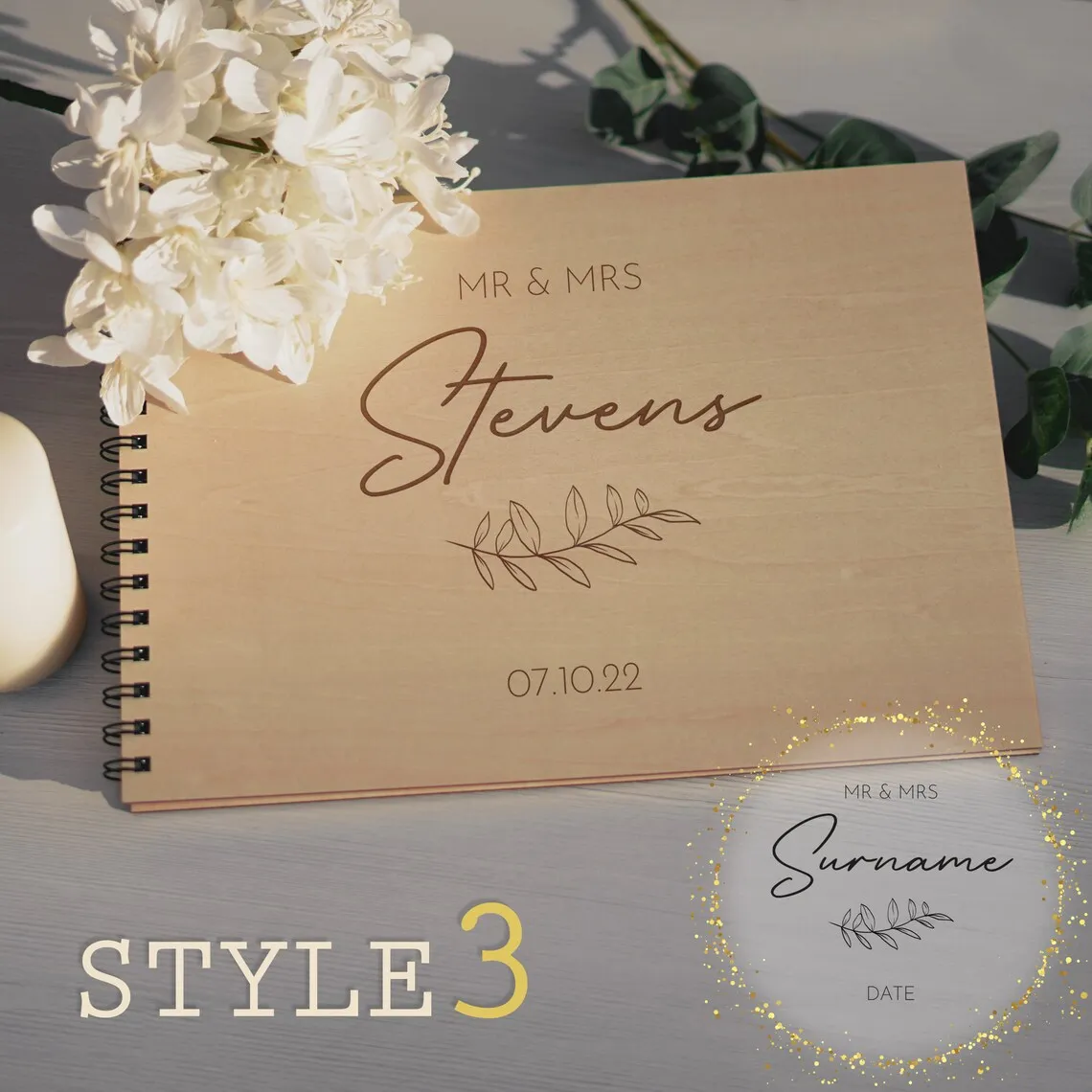 Personalized Wooden Wedding Album: Engraved Custom Keepsake. Best ...