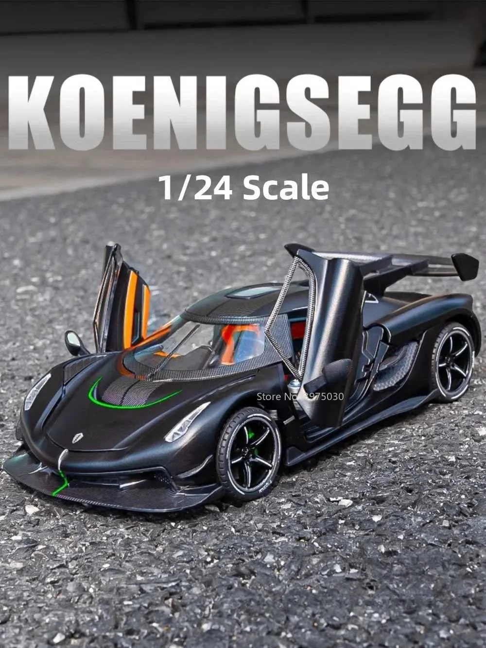 1/24 Scale Koenigsegg Jesko Diecast rc cars with Pull Back Doors and Open - High Simulation ...