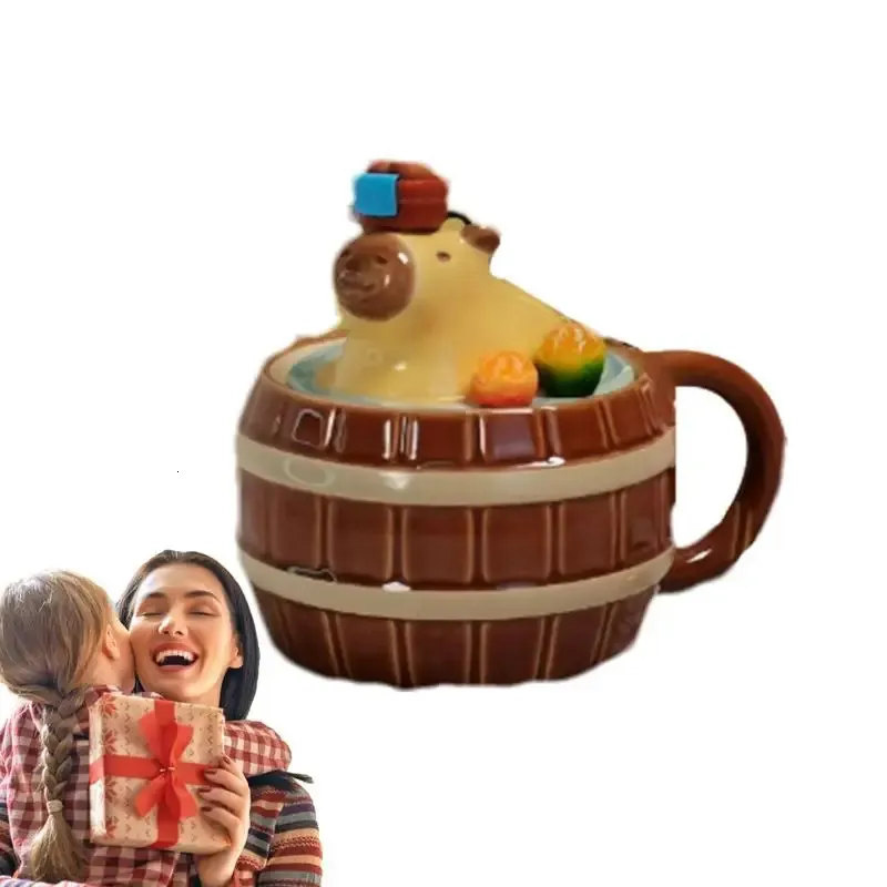 Cute Kawaii Capybara Hand Made Coffee Mugs 450ml With Easy To Hold ...