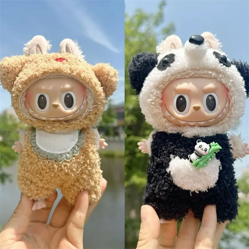 Cute 17cm Labubu Corolle Dolls Bodysuit With Pendant T Shirt And Button ...