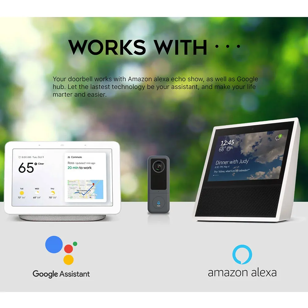 2K WiFi Video Doorbell - Smart Home Security Camera, Two-Way Intercom ...