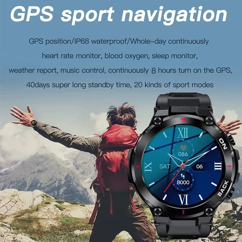 DHgate.com:Tactical GPS Smartwatch for Men: 5ATM Waterproof, Blood ...