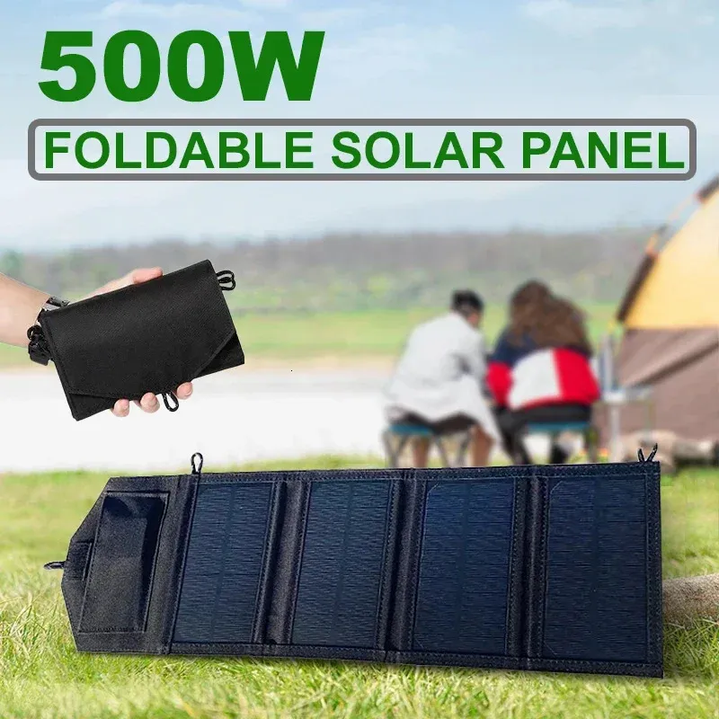 Foldable Solar Panel Charger: 500W Portable Solar Cell Phone Charger ...