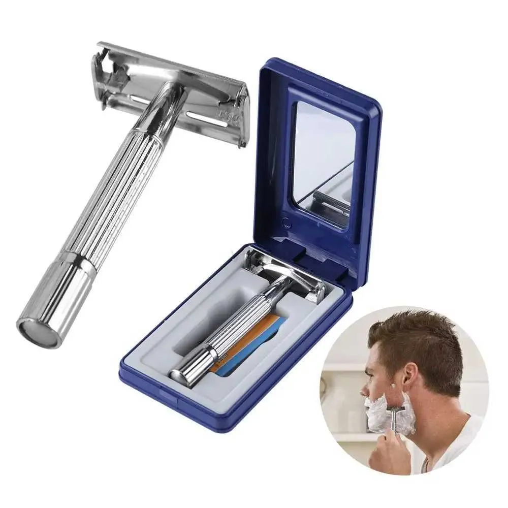 Mens Traditional Double Edge Chrome Wet Shaving Safety Razor Manual ...