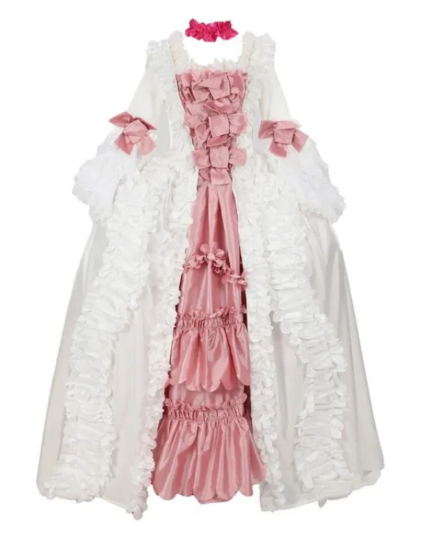 Vintage White And Pink Rococo Portia And Scarlett Gowns With Square ...