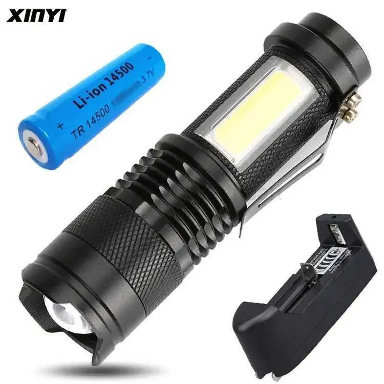 Compact 2000LM LED Torch: Waterproof Mini Flashlight, Zoomable, Battery ...