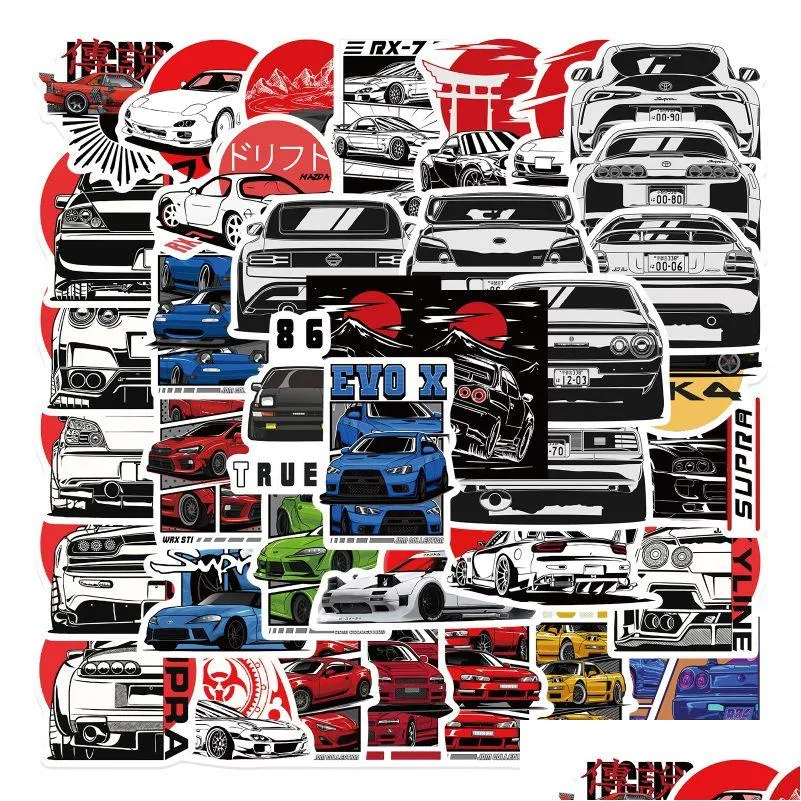 50 Cool JDM Modified Iti Jdm Stickers In 3 Styles For DIY Laptops ...