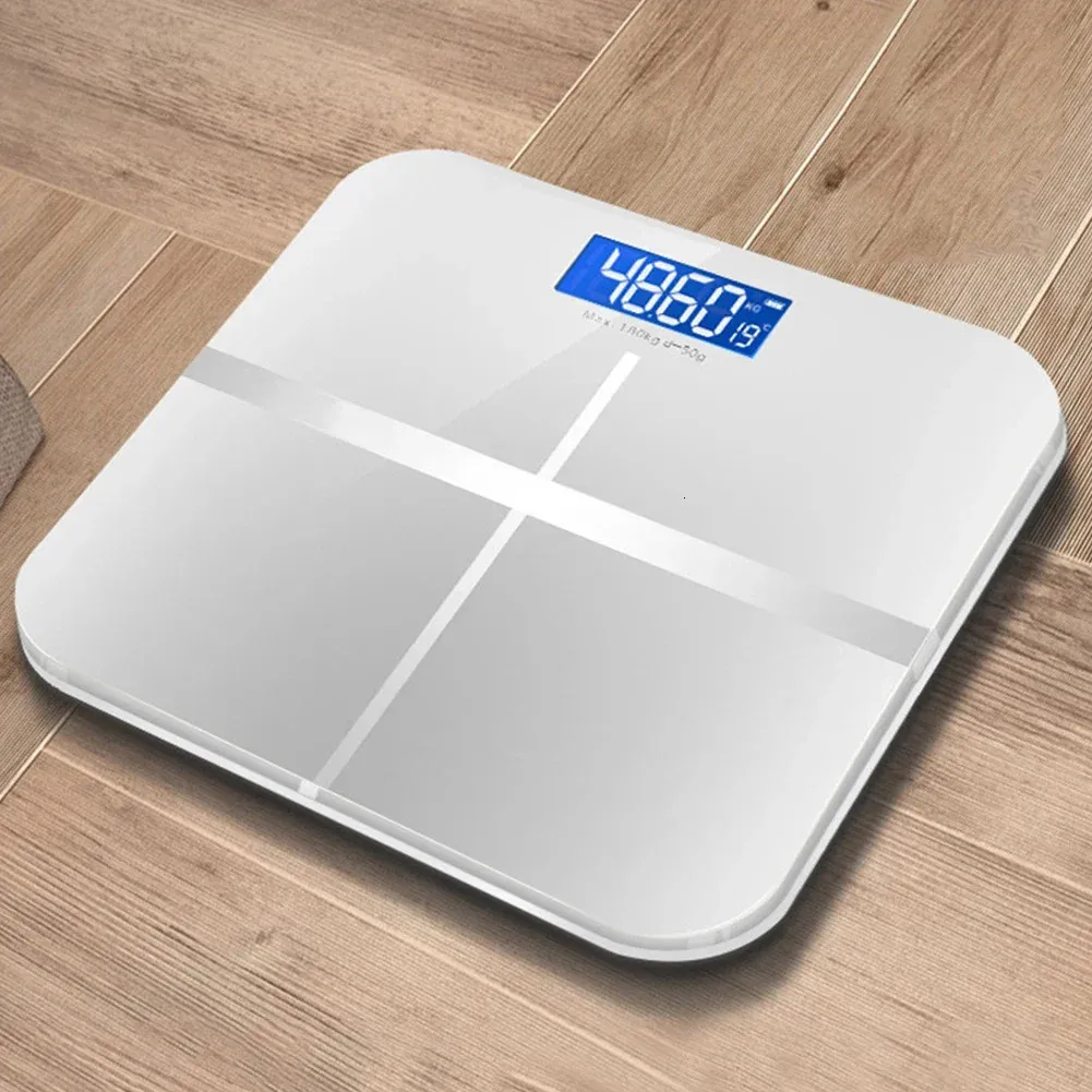 Smart Digital Weight Scale - USB Rechargeable Body Fat Scale with LED ...