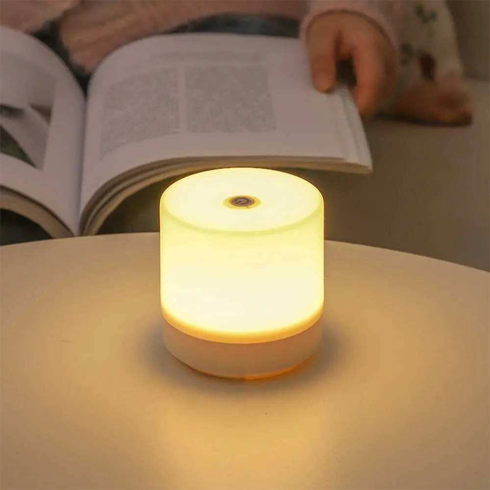Dimmable LED Bedside Lamp with USB - Touch Control & Eye Protection ...