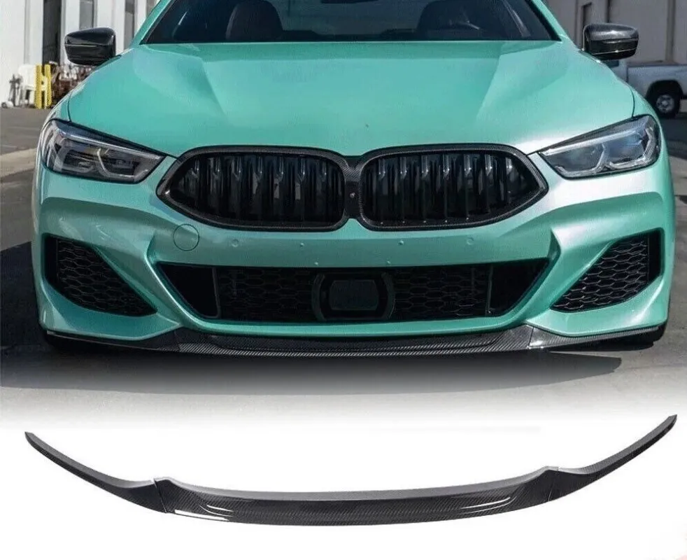 BMW 8 Series Front Bumper Splitter Lip Tint Wardah Real Carbon Fiber ...