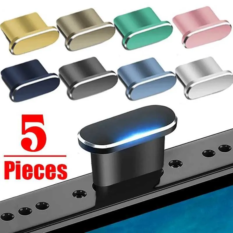USB Type-C Dust Plug 5-Pack - Metal Anti-Dust Port Cover for Phone 15 ...