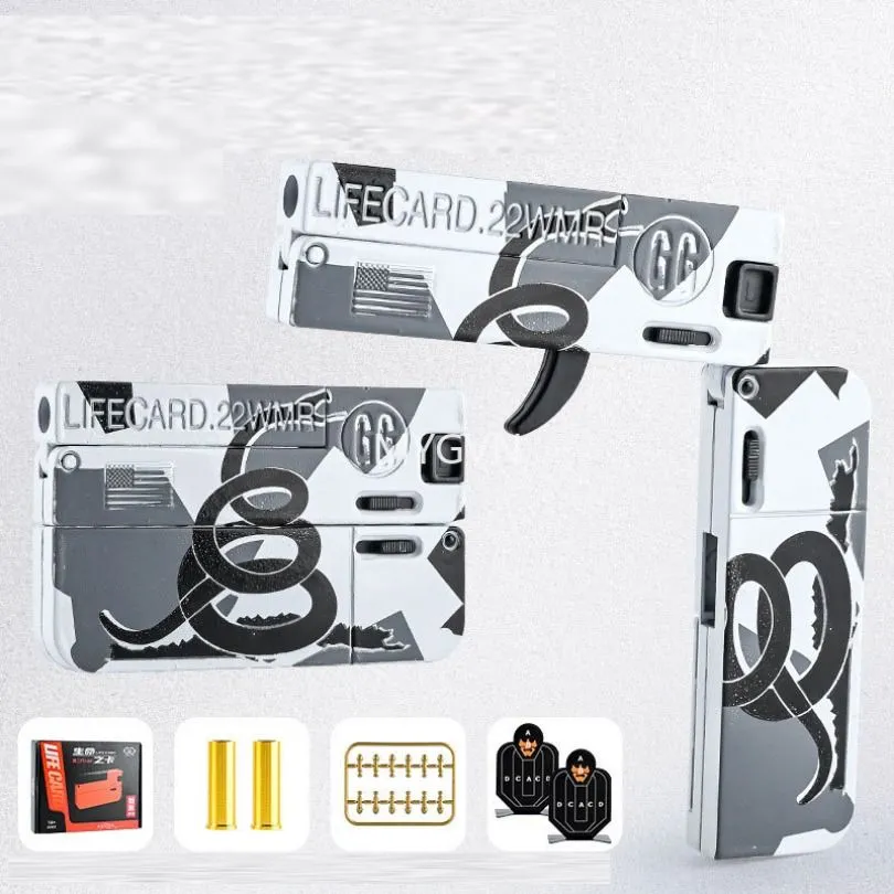 LifeCard Folding Handgun Toy Pistol Card Toy Gun With Soft Bullets ...