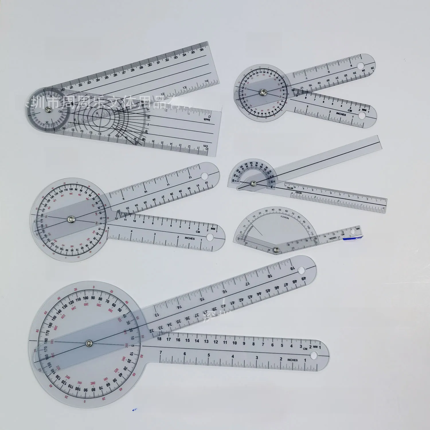 Medical Angle Ruler Set - Transparent Angle Measuring Tool with Ruler ...