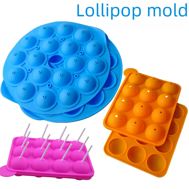 DHgate.com:Silicone 12-Cavity 3D Round Candy Mold for Lollipops ...