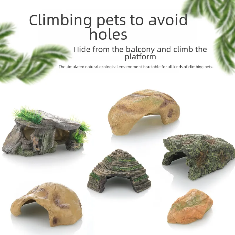 DHgate.com:Upgraded3D Turtle Rock Cave Resin Ornament Aquarium Decor ...