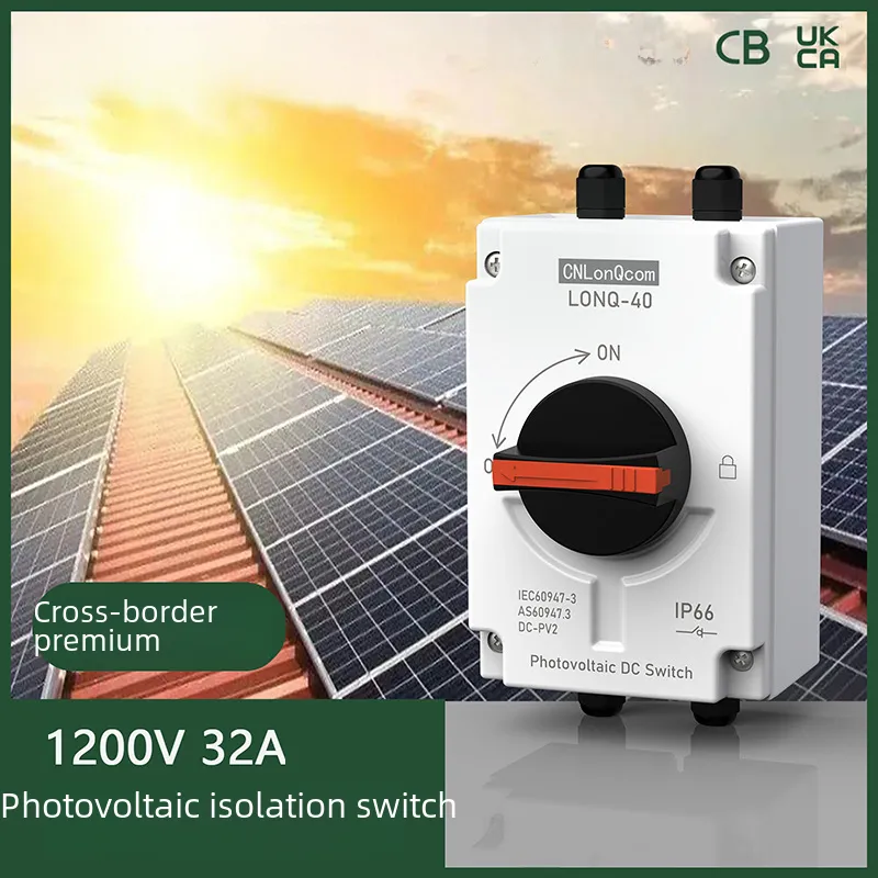 DC Isolator Switch 1000V 32A 4P - Outdoor Solar PV Disconnect, Waterproof IP66, Safe & Reliable ...