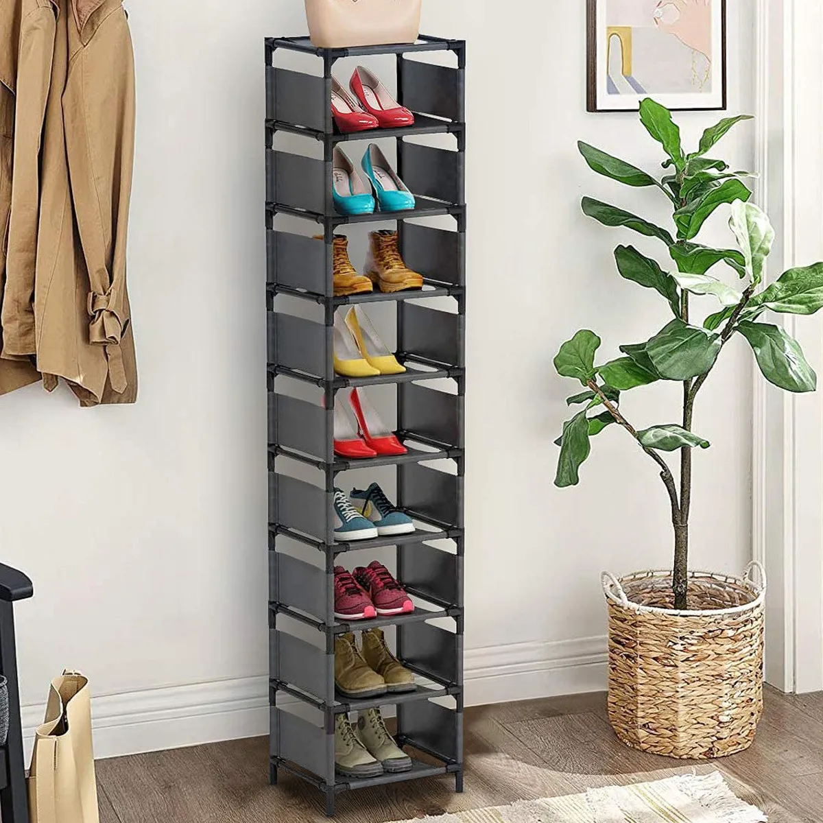 Multifunctional Non Woven Fabric Shoe Rack Cabinet Small Size Storage ...