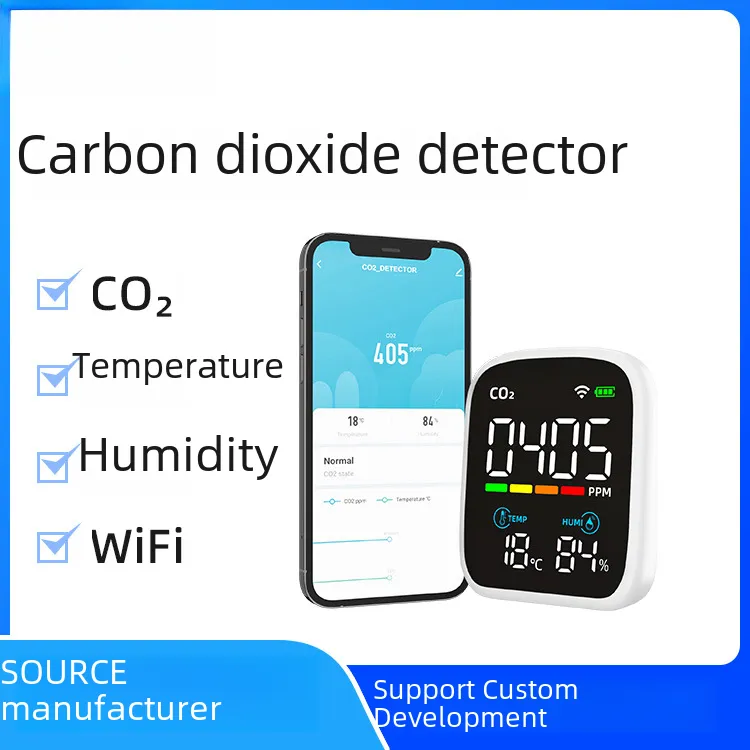 Portable Smart Home CO2 Sensor: WiFi Infrared Carbon Dioxide Detector ...