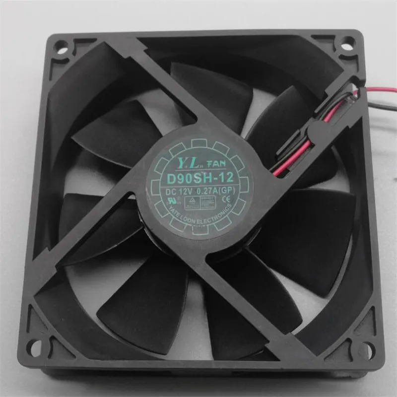 Computer Chassis Fan 90mm, 12V 0.27A D90SH 12, 2 Wire Cooling Fan, 12 ...