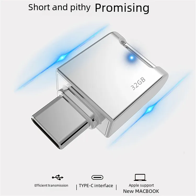 Mini Metal USB 3.0 Drive - High-Speed Type-C & Standard, 32GB/64GB ...