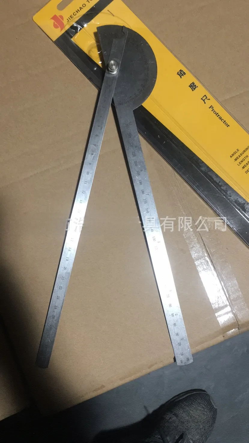 Premium Angle Measuring Ruler Set: Stainless Steel, Double Arm, Precise ...