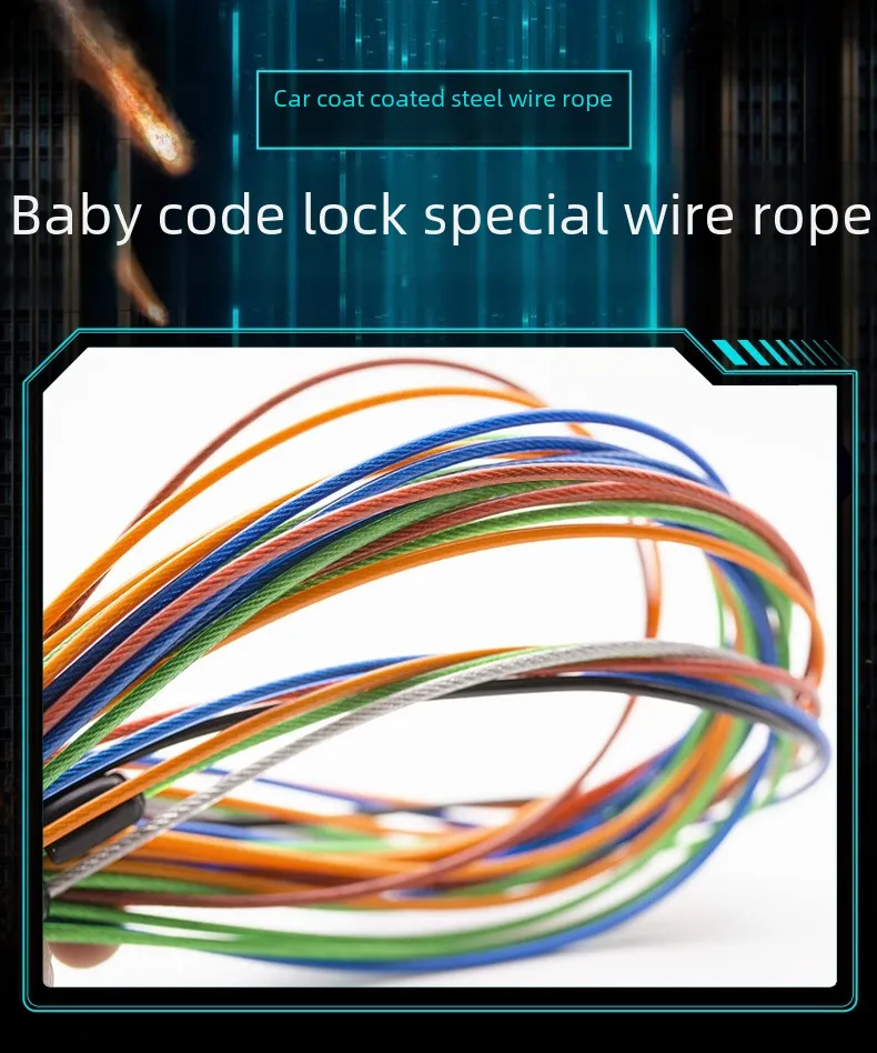 DHgate.com:Rubber-coated wire rope for combination lock, car, clothing ...