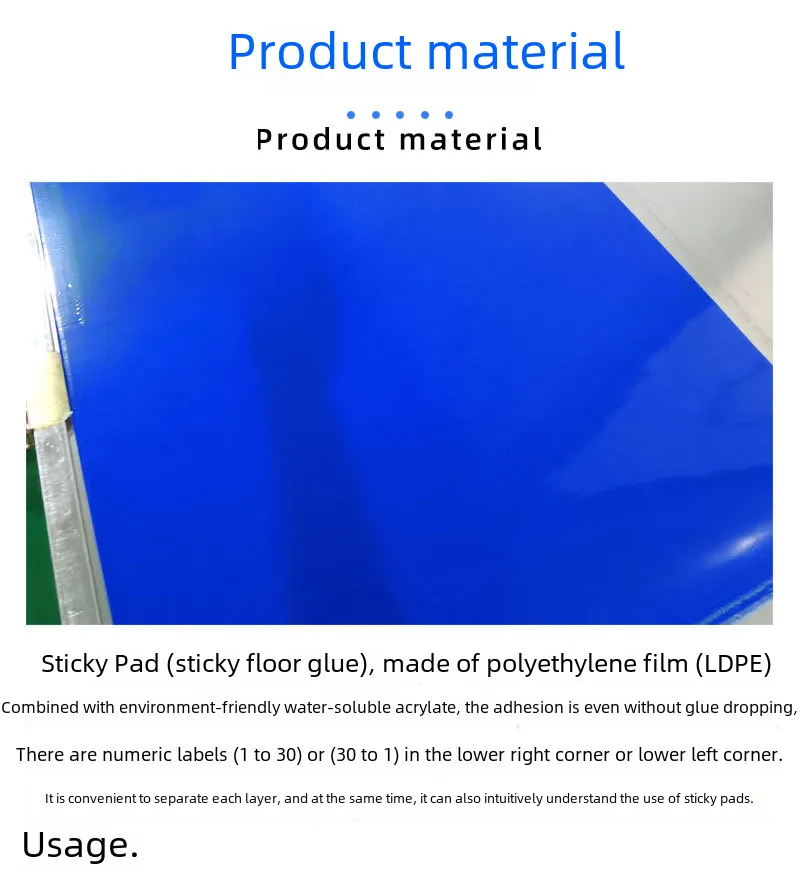 High-Tack Blue Sticky Dust Pad: Industrial Decontamination for Clean ...