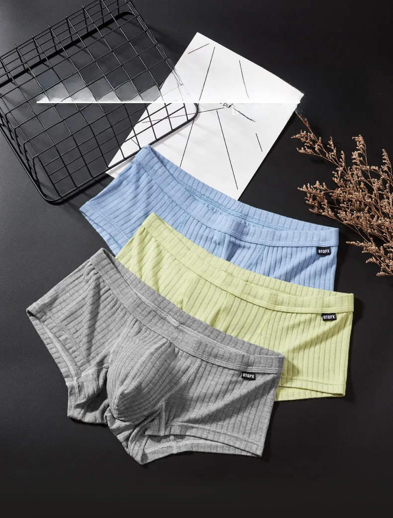 Men's Low Waist Breathable Boxer Briefs - U Convex Pouch Design, Single ...