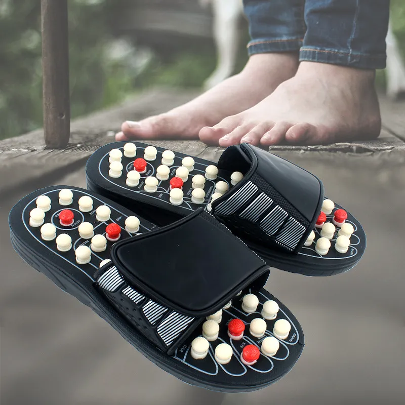 DHgate Acupressure Massage Slippers for Men Women Rotating Foot Massager Shoes with Acupuncture Points Shoes Accessories