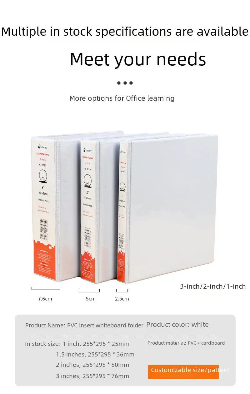 A4 Thickened PVC Insert Folder: Waterproof Loose-Leaf Binder for ...