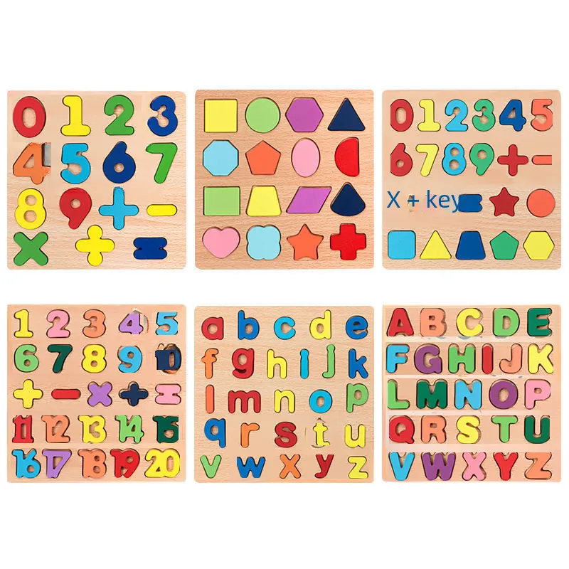 Early Learning Wooden Blocks: Alphanumeric & Shape Puzzle - Boost ...